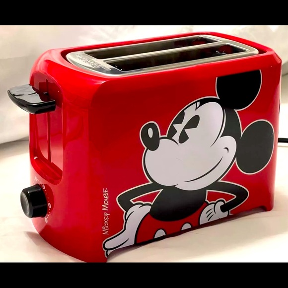 Disney | Kitchen | Disney Mickey Mouse Twoslice Red Toaster Makes ...